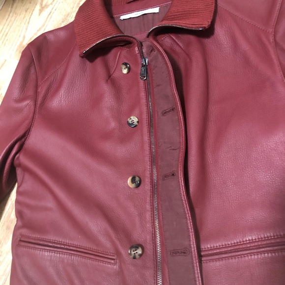 Yves Saint Laurent | Jackets & Coats | Yves Saint Laurent Burgundy ...